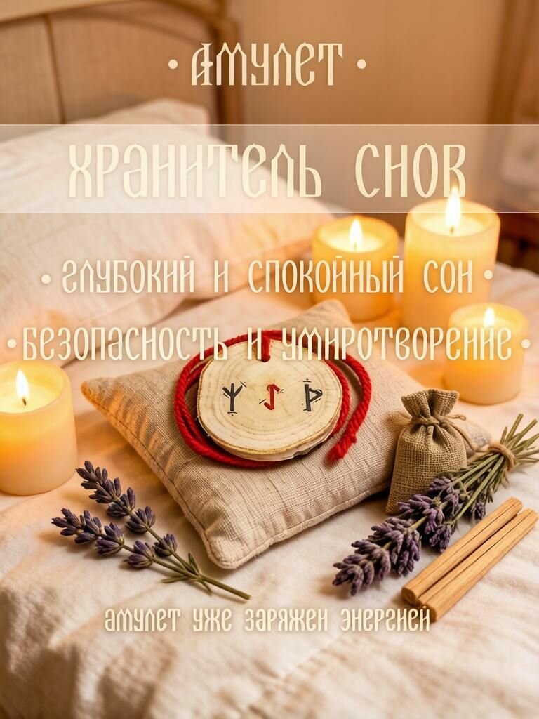 Амулет "Хранитель Снов" из березы / Амулет для улучшения сна / Оберег