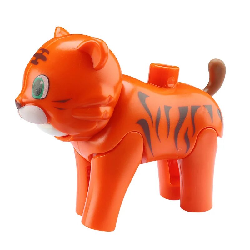 Большие строительные блоки Tubaba серия Животные: Ферма Оранжевый, tiger