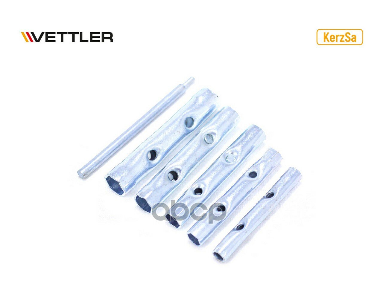 VETTLER набор ключей - трубок торцевых+вороток 8-17ММ 6ШТ Vettler арт. KERZSA