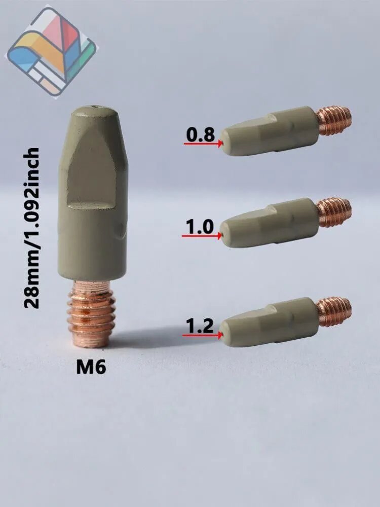 Сопло 24KD MIG/MAG/TIG MB-24KD, комплект 9 шт, диаметр 0.8 мм, для сварки металла, алюминия, меди — фото 1