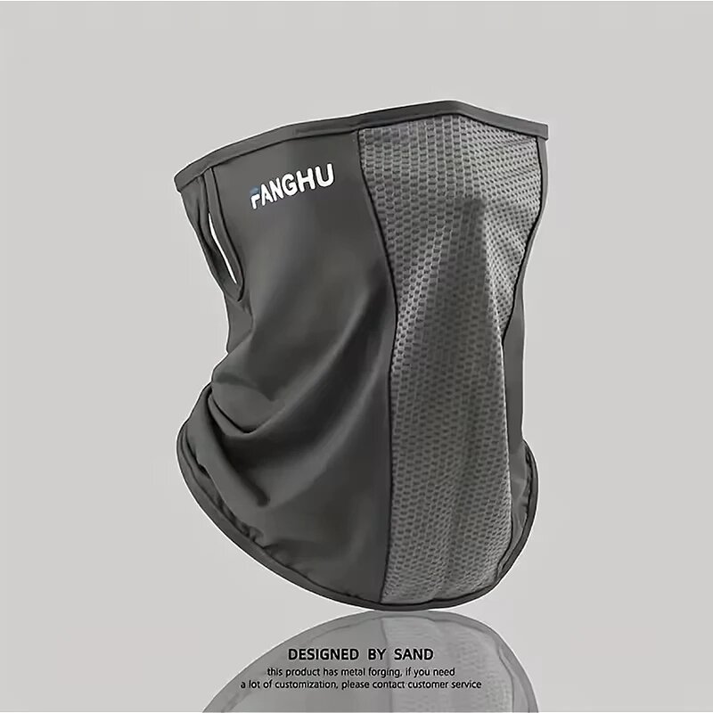 RNO Rich Name Ocean Шарф-балаклава из ледяного шелка для велоспорта Черный, Dark Grey