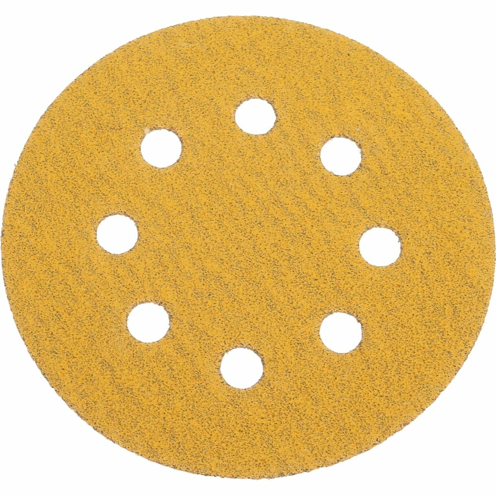Шлифовальный круг Vitatools 125 мм Р60, 8 отверстий, желтый G-125-P60-8