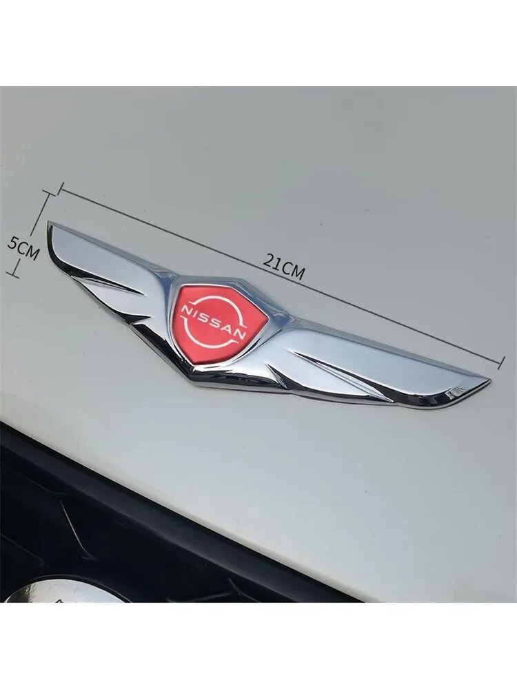3D металлическая эмблема для Nissan ABS + нержавеющая сталь Объемный дизайн Бесследный монтаж