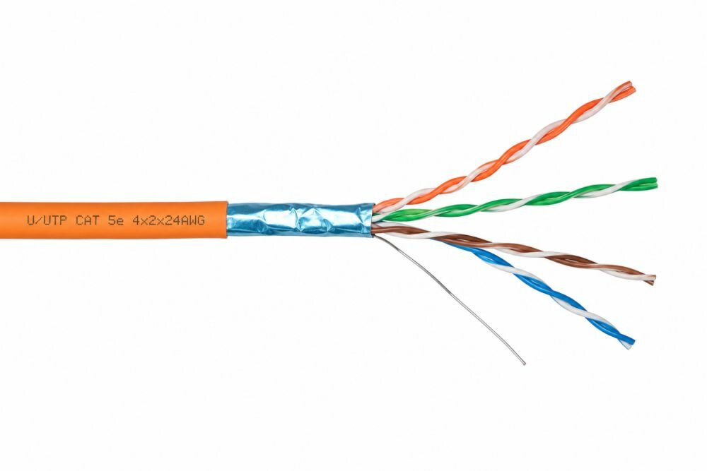 Кабель UTP cat.5 2-pair BaseLevel (0.50мм) CCA PVC (305m) (BL-UTP02-5, CCA PVC)