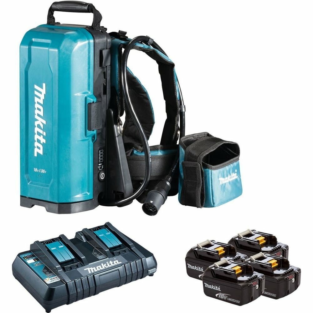 Ранцевый адаптер для аккумуляторов Makita PDC01 с адаптером на 36В (BL1850Bx4шт, DC18RD) 191C90-3