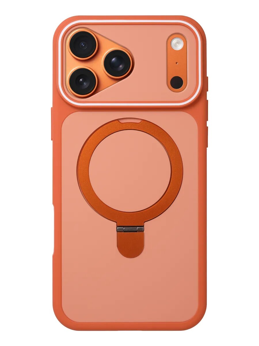 Чехол О'кейси, для iPhone 17 Pro Max, матовый, MagSafe, оранжевый — фото 1