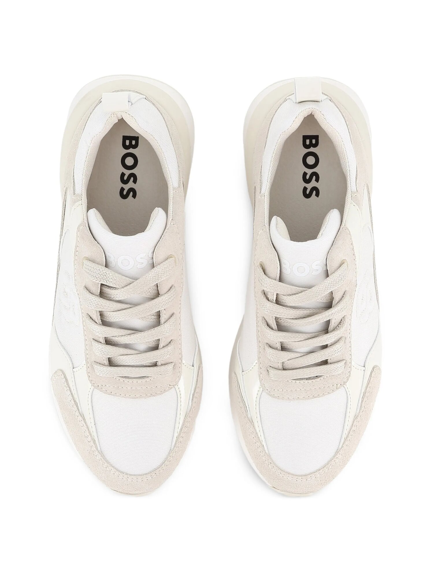 Кроссовки BOSS Logo-patch panelled sneakers, размер 33 — фото 1