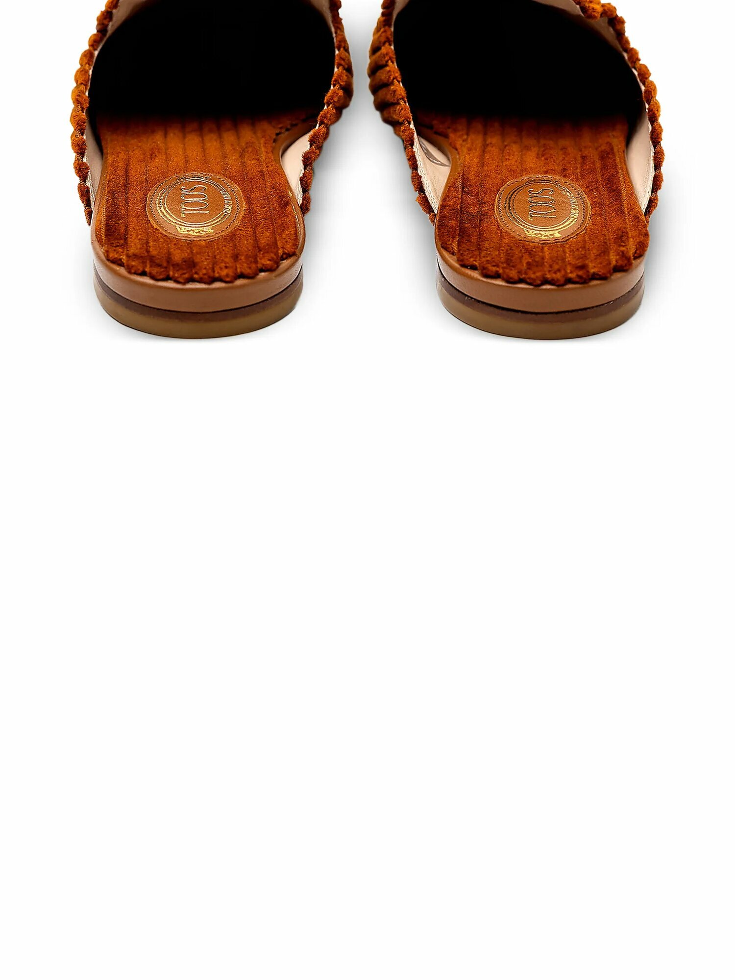 Мюли Tod's Cotton flat mules, размер 40, коричневый — фото 1