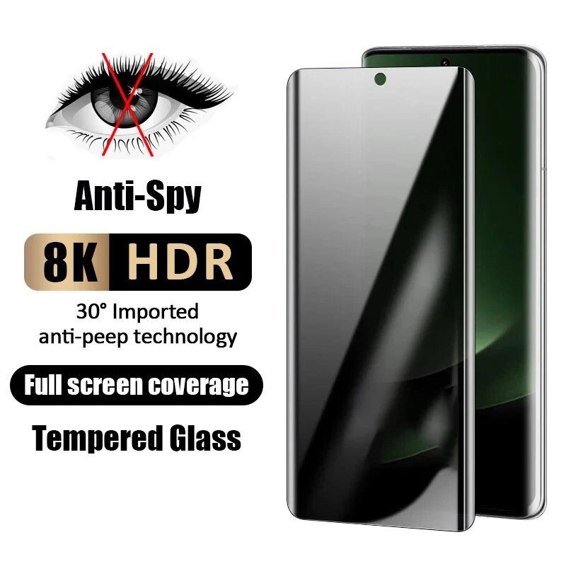 Защитное Стекло Ultra Privacy Anti-Spy Для Samsung Galaxy S24/S23/S22/S21/S20/S10 Plus Note 20 - Защитная Пленка HD Для Экран.