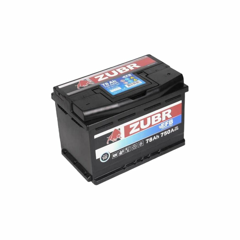 Аккумуляторная батарея ZUBR EFB 78Ah R+ ZE780