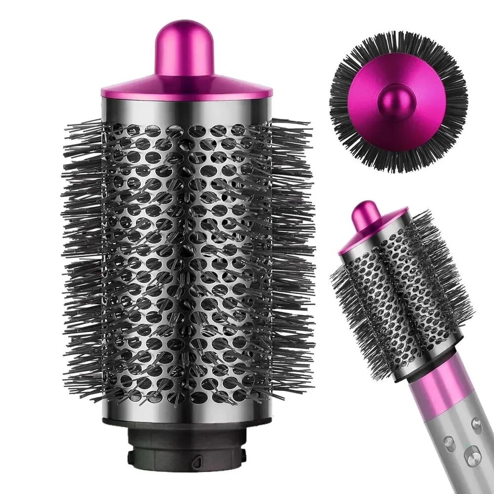 Широкий браш 55мм Фуксия, насадка для стайлера Dyson Airwrap. Большая круглая щетка для создания объема.