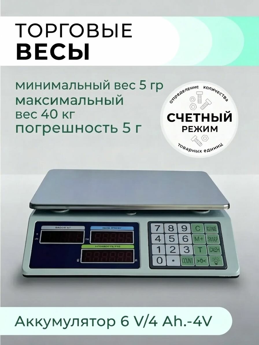 Торговые весы LineSegment DL-439 40кг