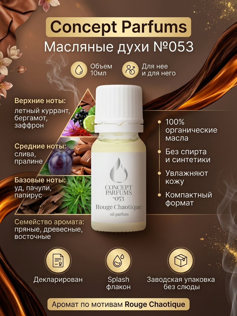 Concept Parfums 053 Масляные Духи (Oil Parfum) унисекс 10мл