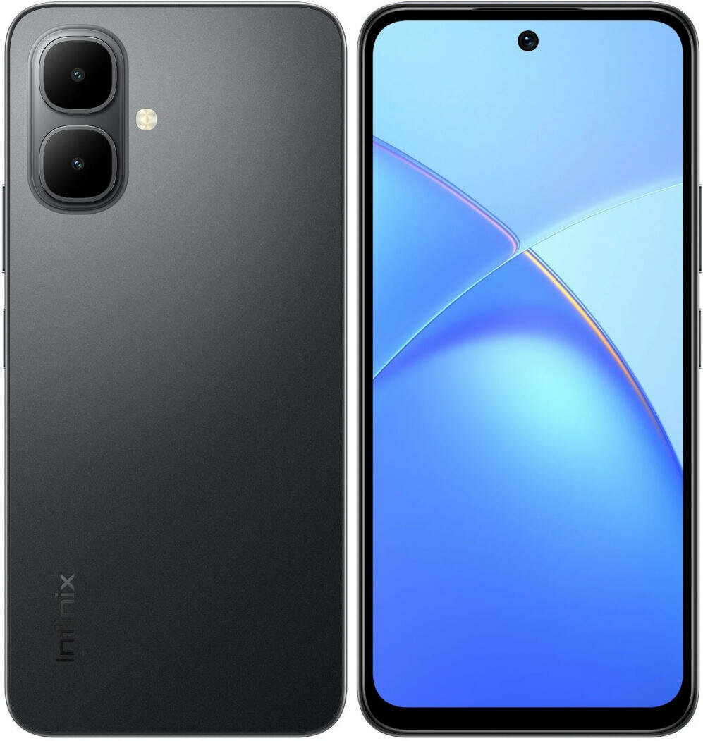 Смартфон Infinix Smart 10, 4G LTE, NFC, 4/128Gb, Sleek Black (Черный)