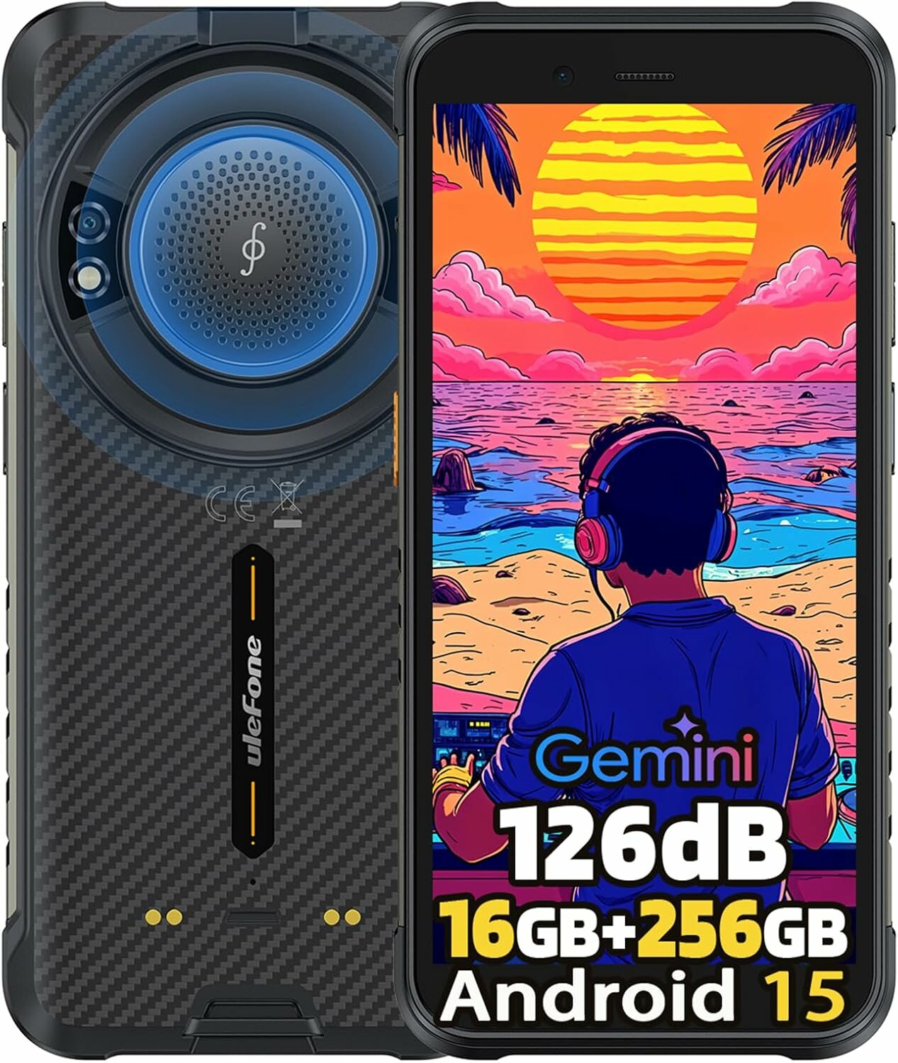 Ulefone RugKing — защищенный смартфон, 9600 мАч, 16 (8+8) ГБ 256 ГБ, 5,99-дюймовый экран.