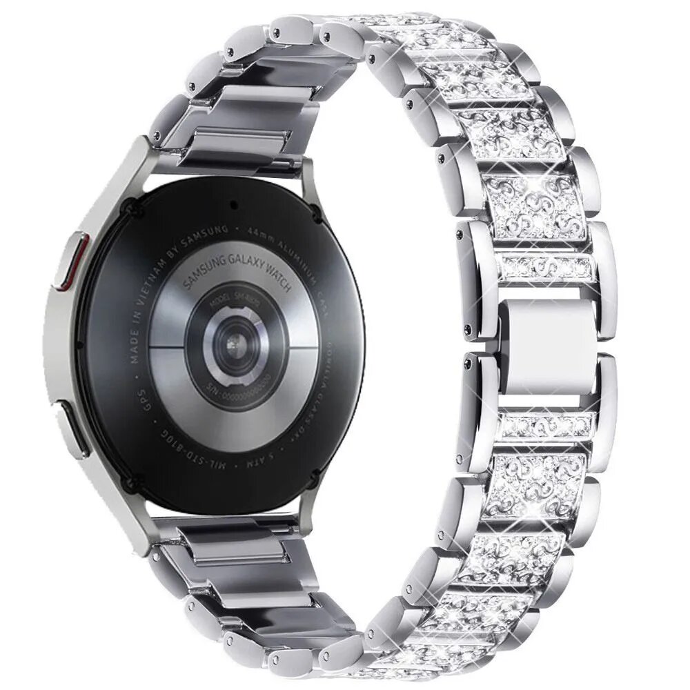 Ремешок для Huawei Watch GT4 / GT3 / GT2 / GT2 Pro с кристаллами Swarovski, женский, стальной браслет со стразами, совместим с Huawei Watch 4 Pro, Honor Magic C2, Watch GT1, Ширина 20мм 22мм
