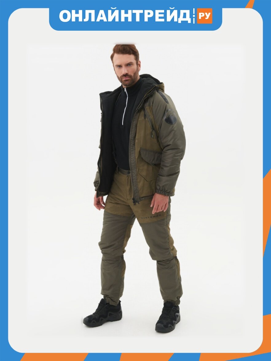 Костюм зимний Huntsman Горка-Люкс ткань Breathable Camo цвет Хаки размер 48-50/170-176
