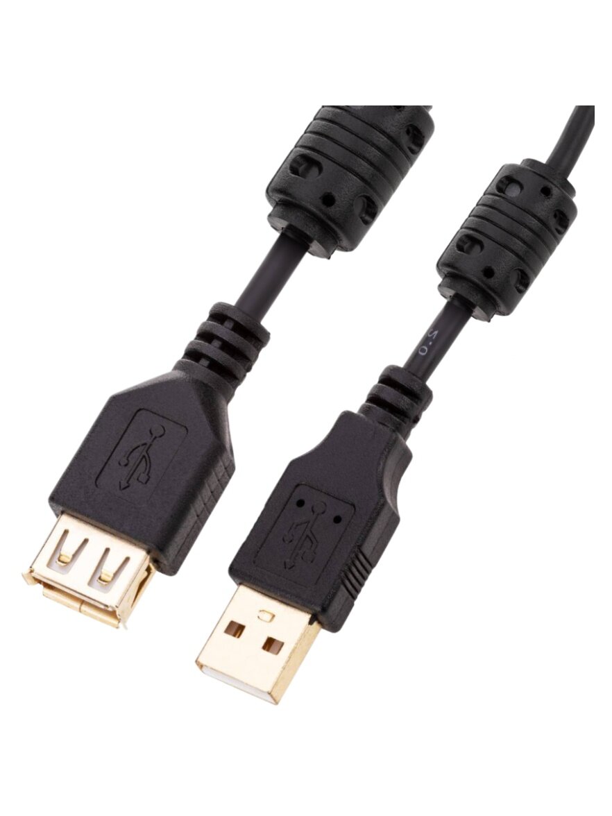 Кабель 5BITES UC5011-030A EXPRESS USB2.0 / AM-AF / FERRITES / 3M / BLACK