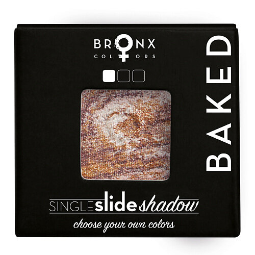 BRONX COLORS Тени для век Single Slide Baked Shadow, VENUS, 2 г VENUS
