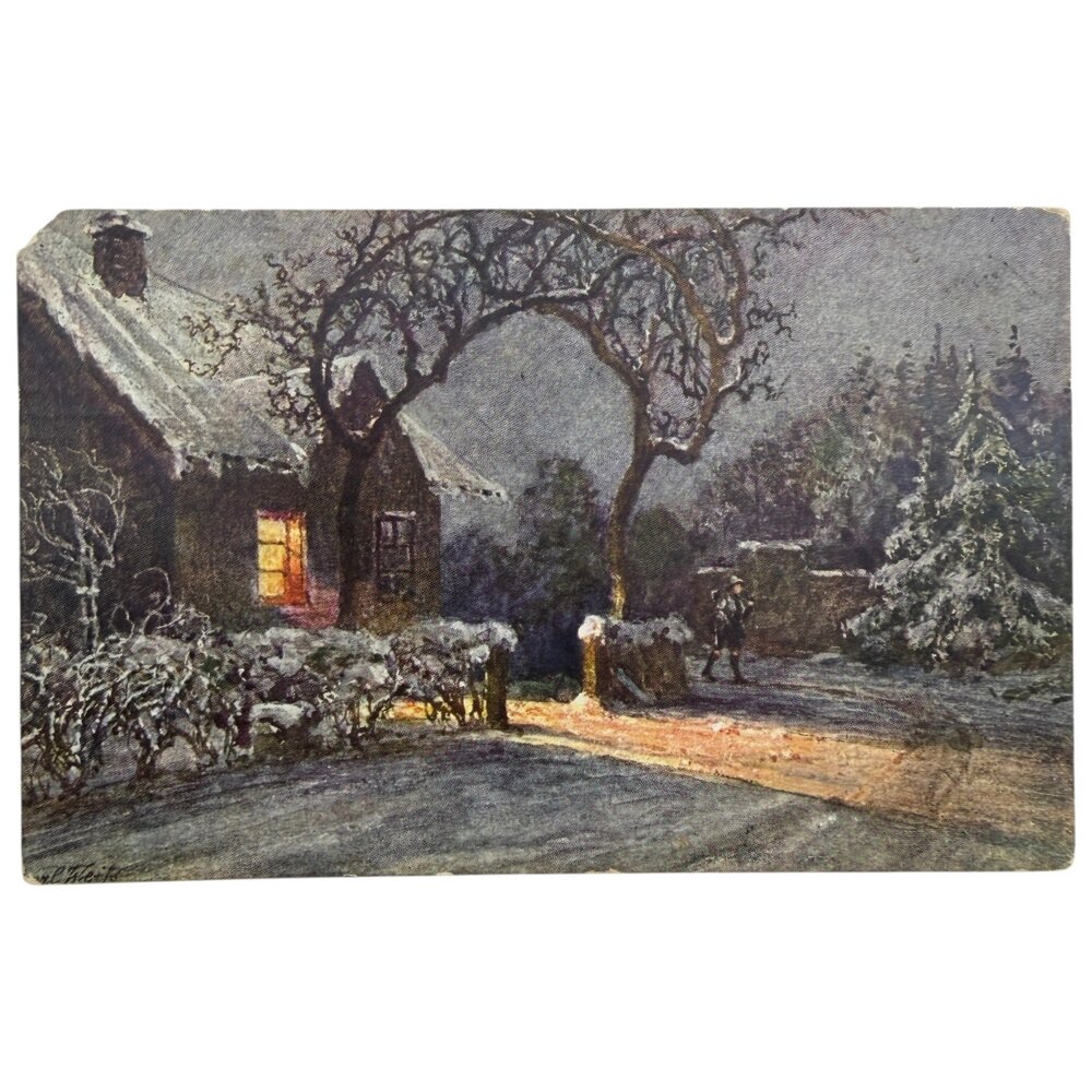 Почтовая открытка "Свет в окне" 1919 г. Австрия