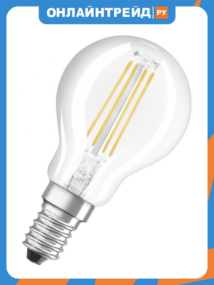 Светодиодная лампа Ledvance-osram OSRAM FIL SCL P60 5W/840 230V CL FIL E14 600lm FS1 OSRAM