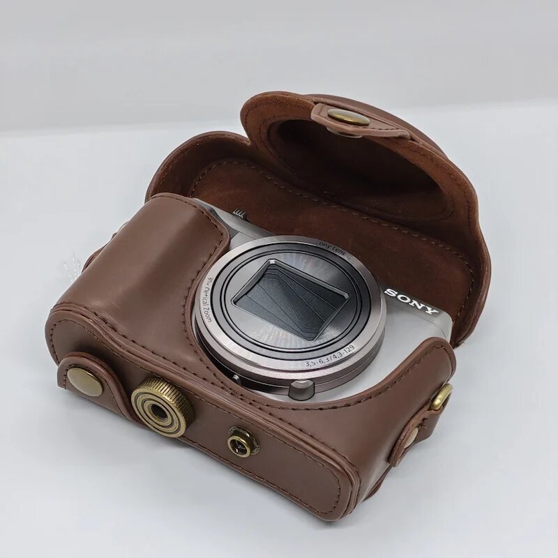 Чехол для Sony Cyber-shot HX50V HX60 HX30 из искусственной кожи Коричневый, coffee