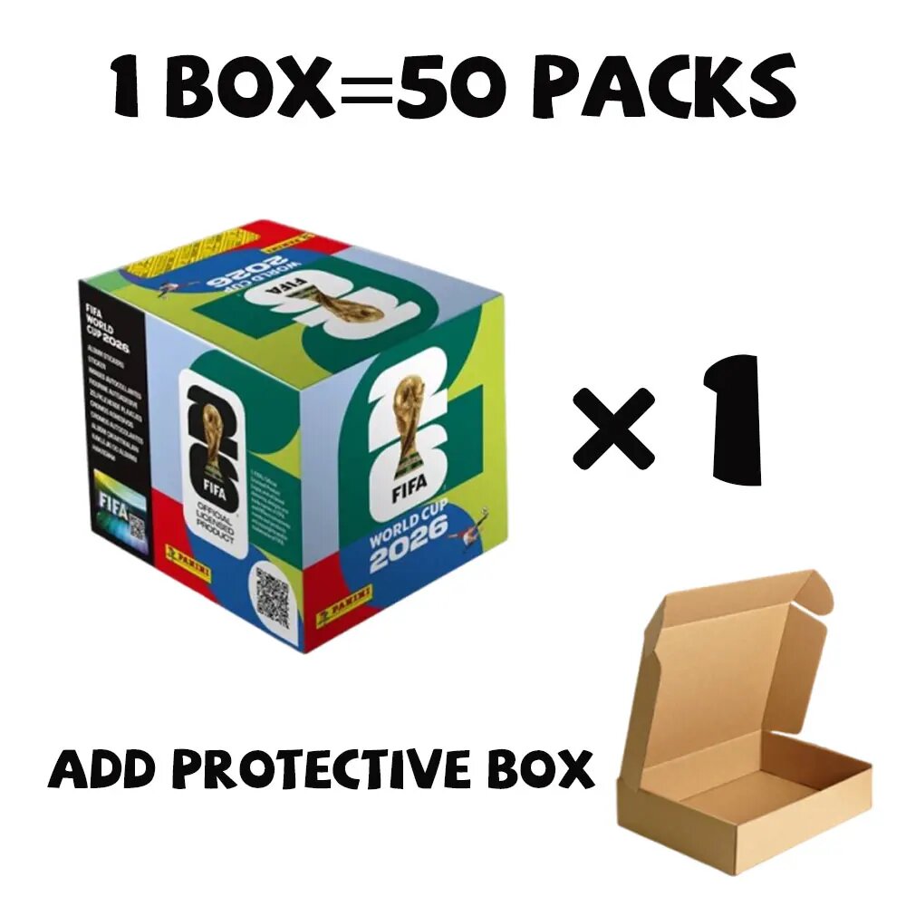 Коллекционные футбольные карточки Panini FIFA World Cup 2026 1 BOX (50 packs)