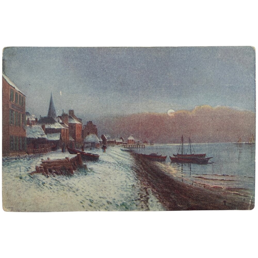 Почтовая открытка "Восход луны" 1900-1915 гг. Австро-Венгрия