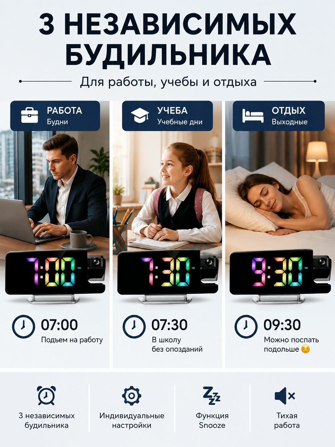 Настольные часы Электронные 1 шт