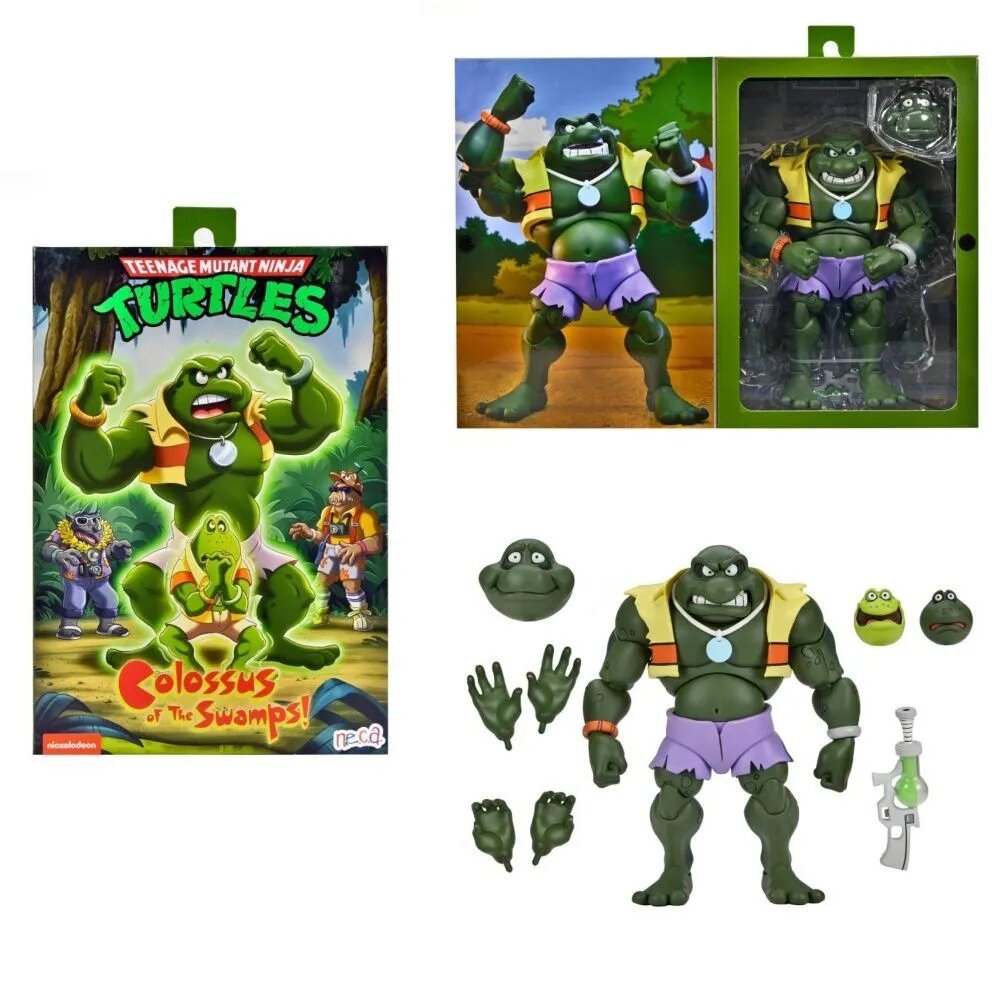 Фигурки NECA, Анимационная серия черепашек-ниндзя: Болотный гигант, Панк-лягушонок Наполеон, подвижная модель в масштабе 7 дюймов