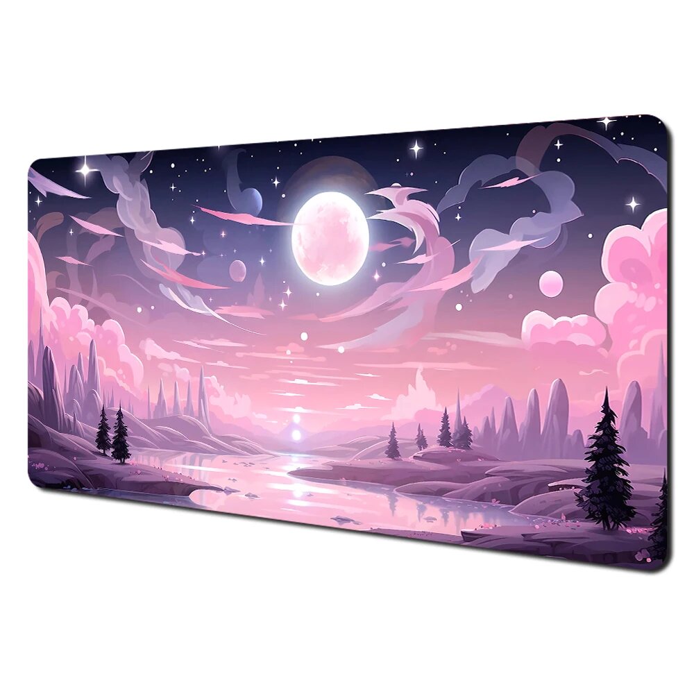 Розовый игровой коврик для мыши Kawaii E-sports, нескользящий, 900x400x3mm, mousepads-1104-6