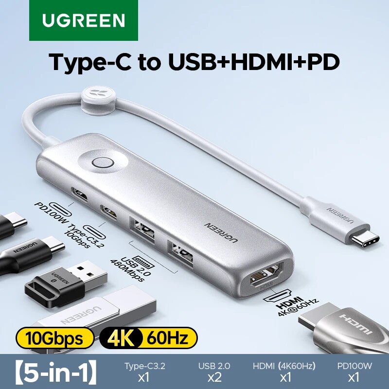 UGREEN USB-C HUB 5-в-1 — фото 1