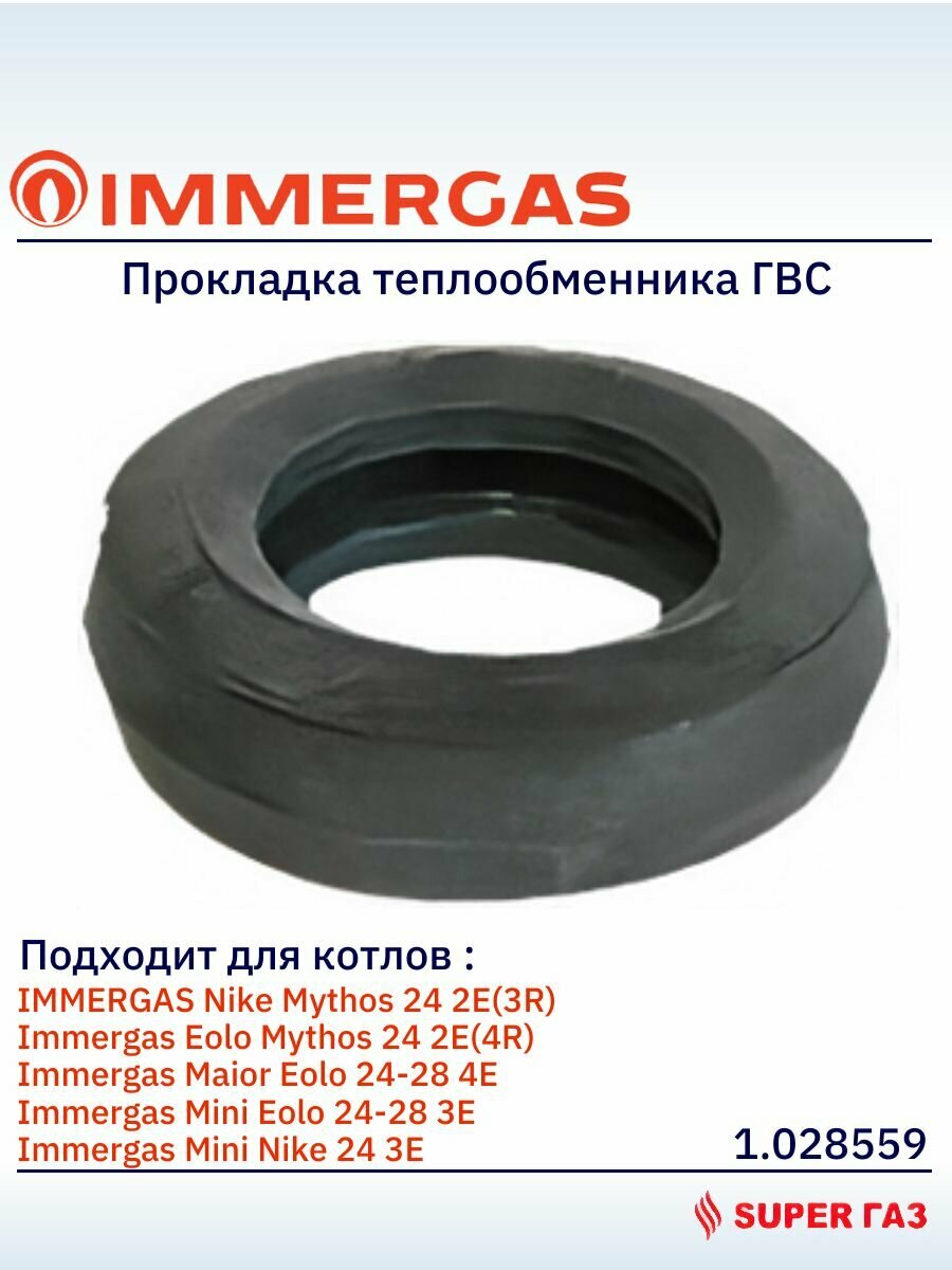 1.028559 Прокладка теплообменника ГВС для газовых котлов Immergas