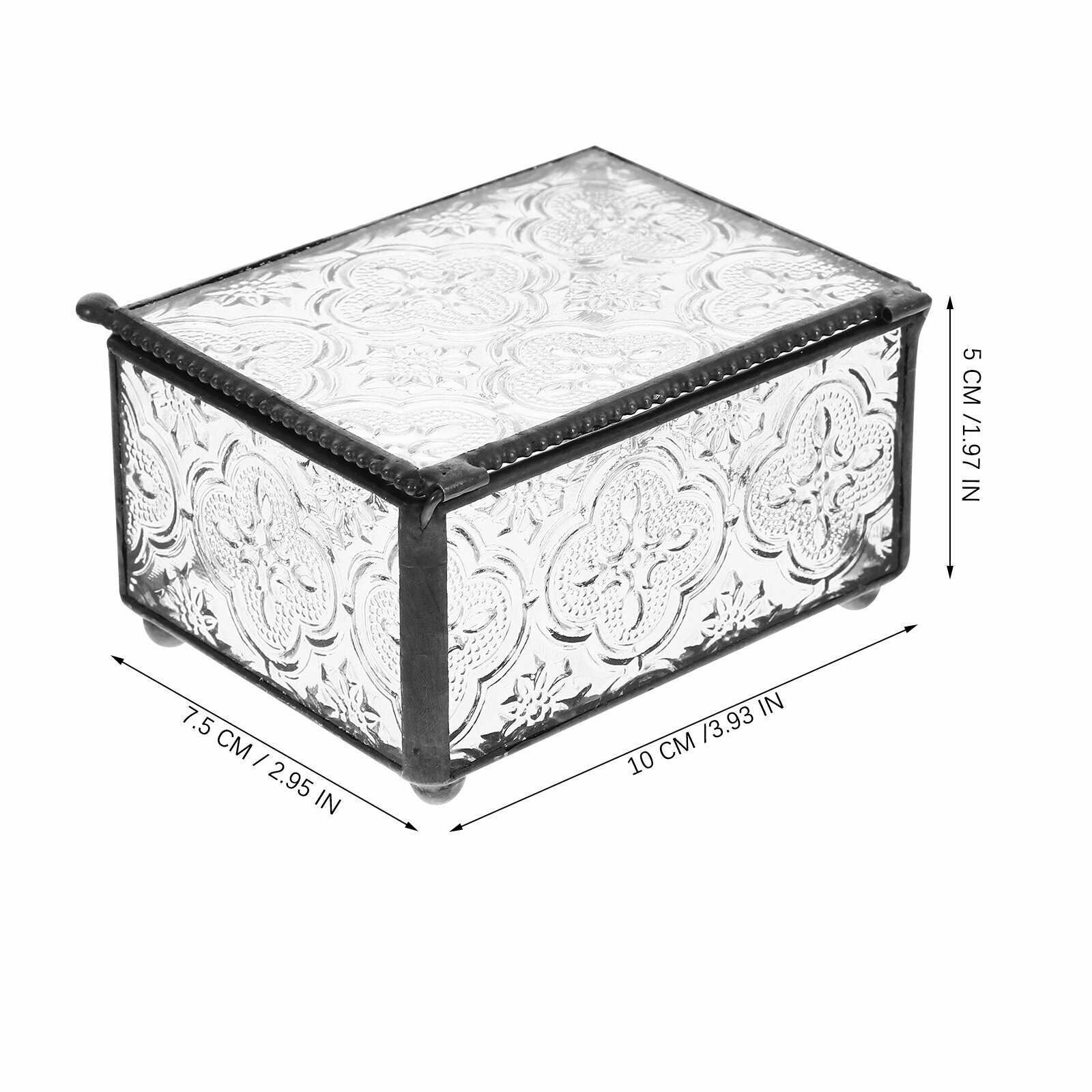 Прозрачная Винтажная Коробка Для Ювелирных Изделий С Крышкой 10.00X7.50X5.00Cm