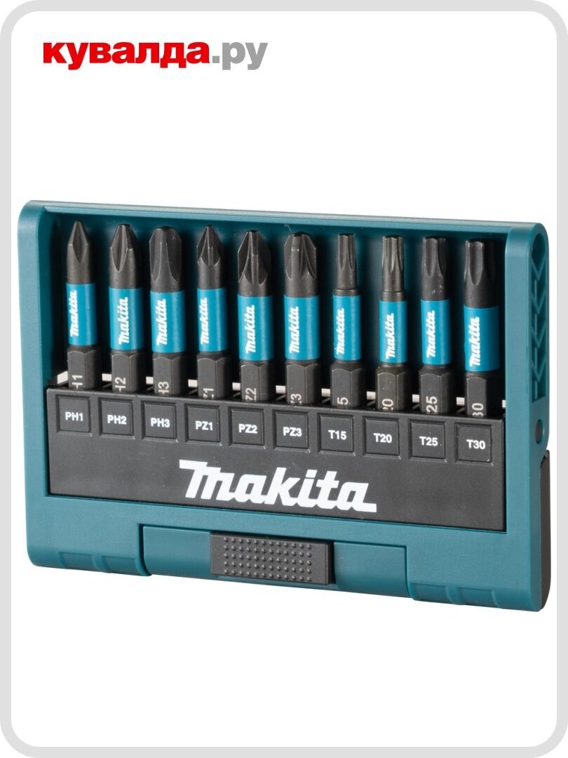 Набор бит MAKITA E-12011 Impact Black 50 мм 10 предметов