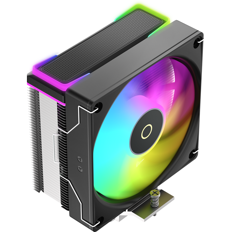 Кулер для процессора/ CPU Cooler Ocypus Delta A40 SE BK ARGB (190W, 4-pin PWM, 147mm, Al/Cu, 4x6mm, ARGB, 1x120mm, 60CFM, 31dBA, 1800RPM, S: 1851/1700/1200/115X, AM5/AM4, black) Delta-A40-BK1AAWN00S-GL