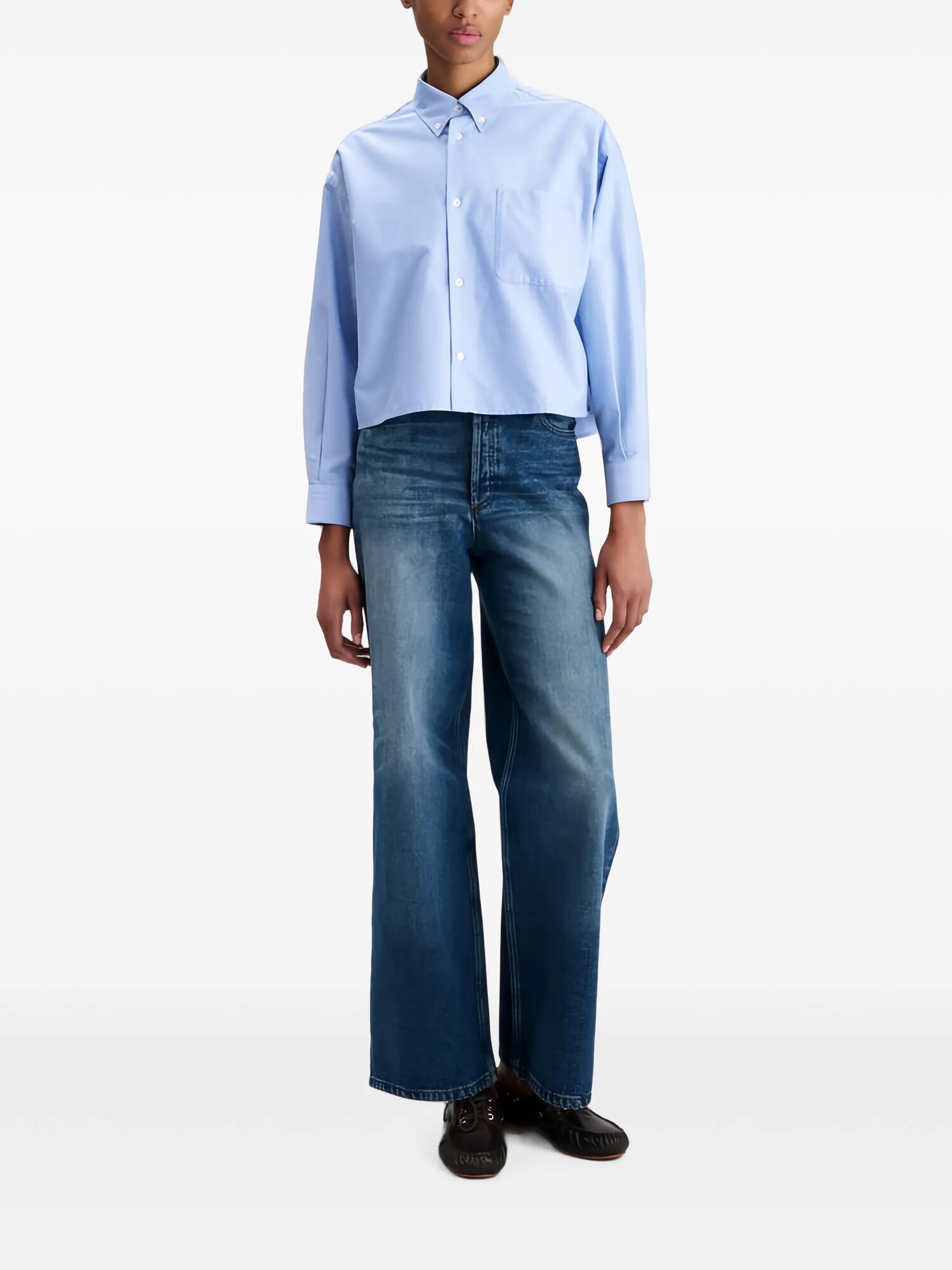 Рубашка A.P.C. Button-down cropped shirt, размер 36 EU — фото 1