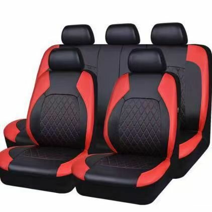 Экокожа чехлы для автомобильных сидений, авточехлы комплект черные