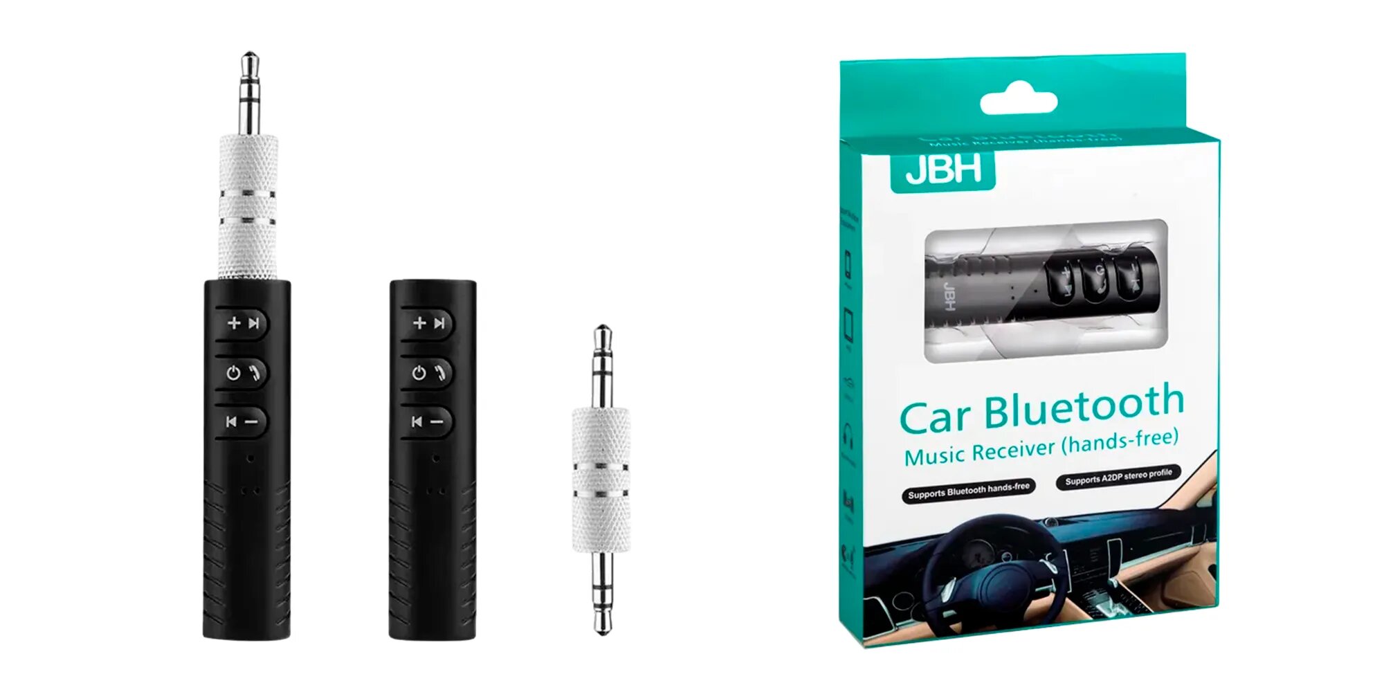 Bluetooth ресивер AUX BT-03 JBH / Bluetooth адаптер с микрофоном для компьютера, для домашней акустики, для автомобиля