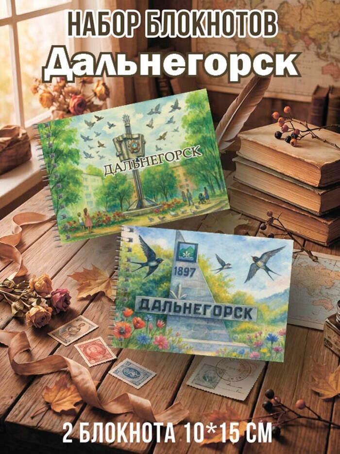 Набор блокнотов 2 шт 10х15 см Дальнегорск