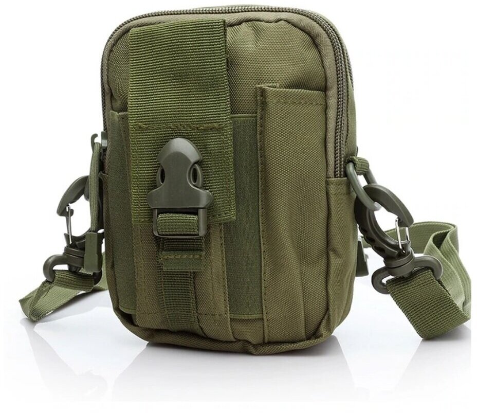 Сумка поясная "Сила" 16х11х4 см цвет зеленый olive
