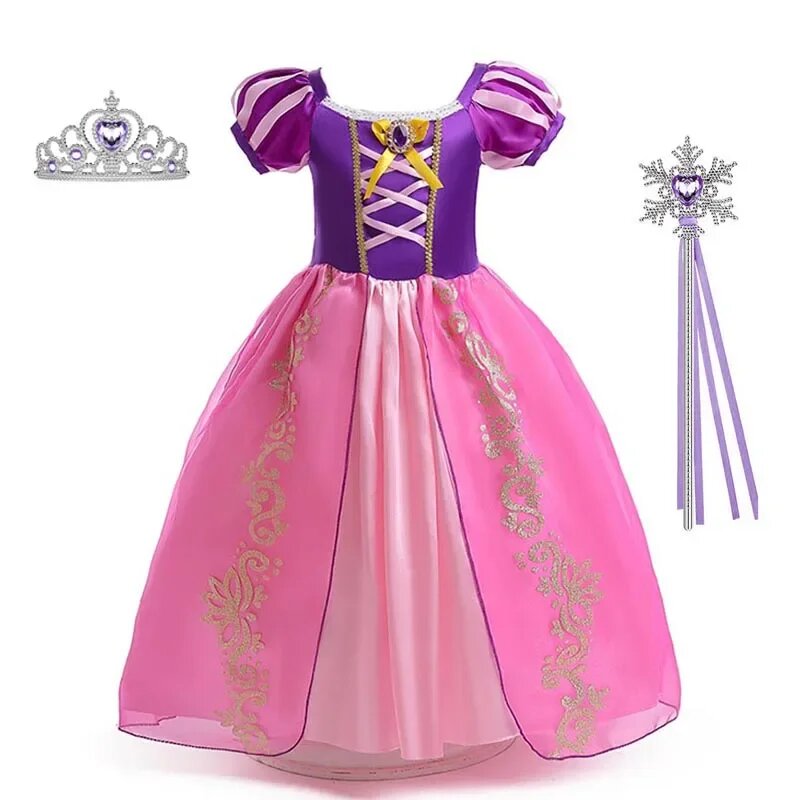Платье принцессы Rapunzel, 130(5-6T), Rapunzel Set 1