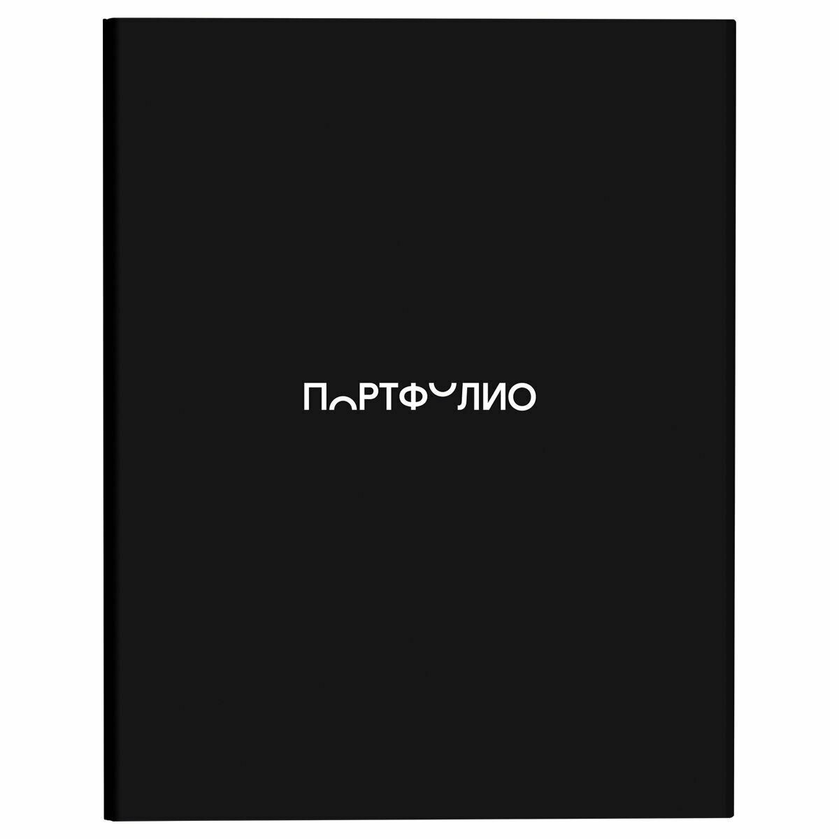 Папка-портфолио школьника BG, на 4 кольцах "Черный", 20 файлов, А4, 7Бц (ПФ_72385)