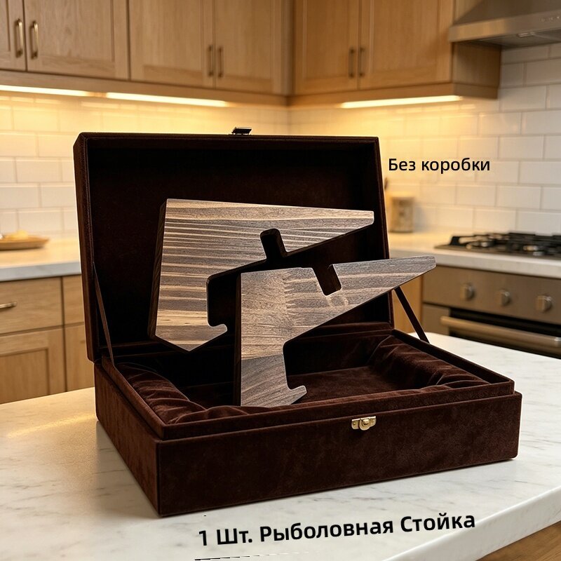Многофункциональная деревянная крестообразная подставка для чтения, универсальная для текстовых и графических рецептов, кухонных электронных рецептов, настольных меню и дисплеев, тщательно отполированная, Премиум-подставка для рецептов 1 шт