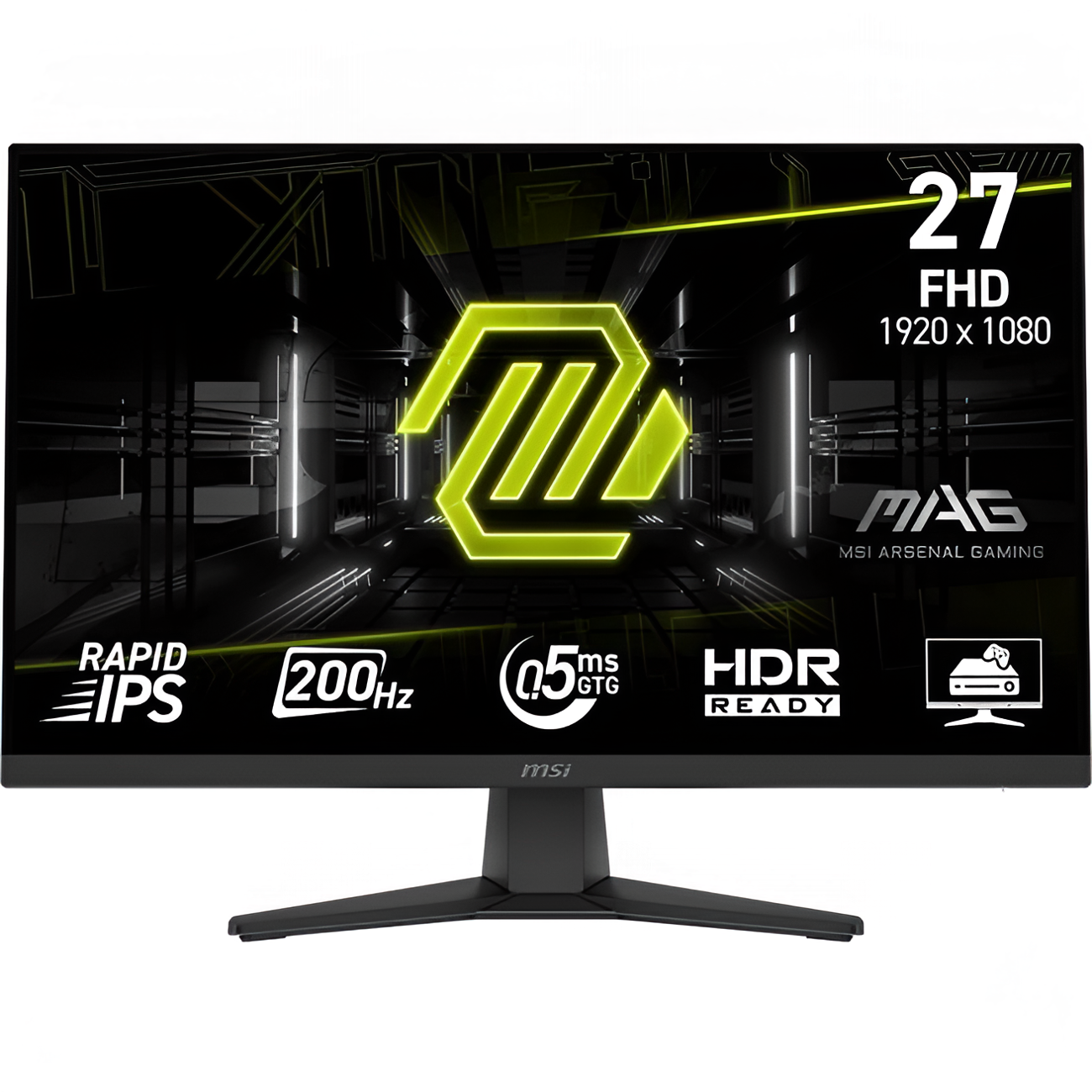 Монитор MSI TFT 27" MAG 272F, 1920x1080, IPS, 200 Гц, 300 кд/м2, 1000:1, 1ms, 178°, HDMI, DisplayPort (9S6-3CE51T-007)