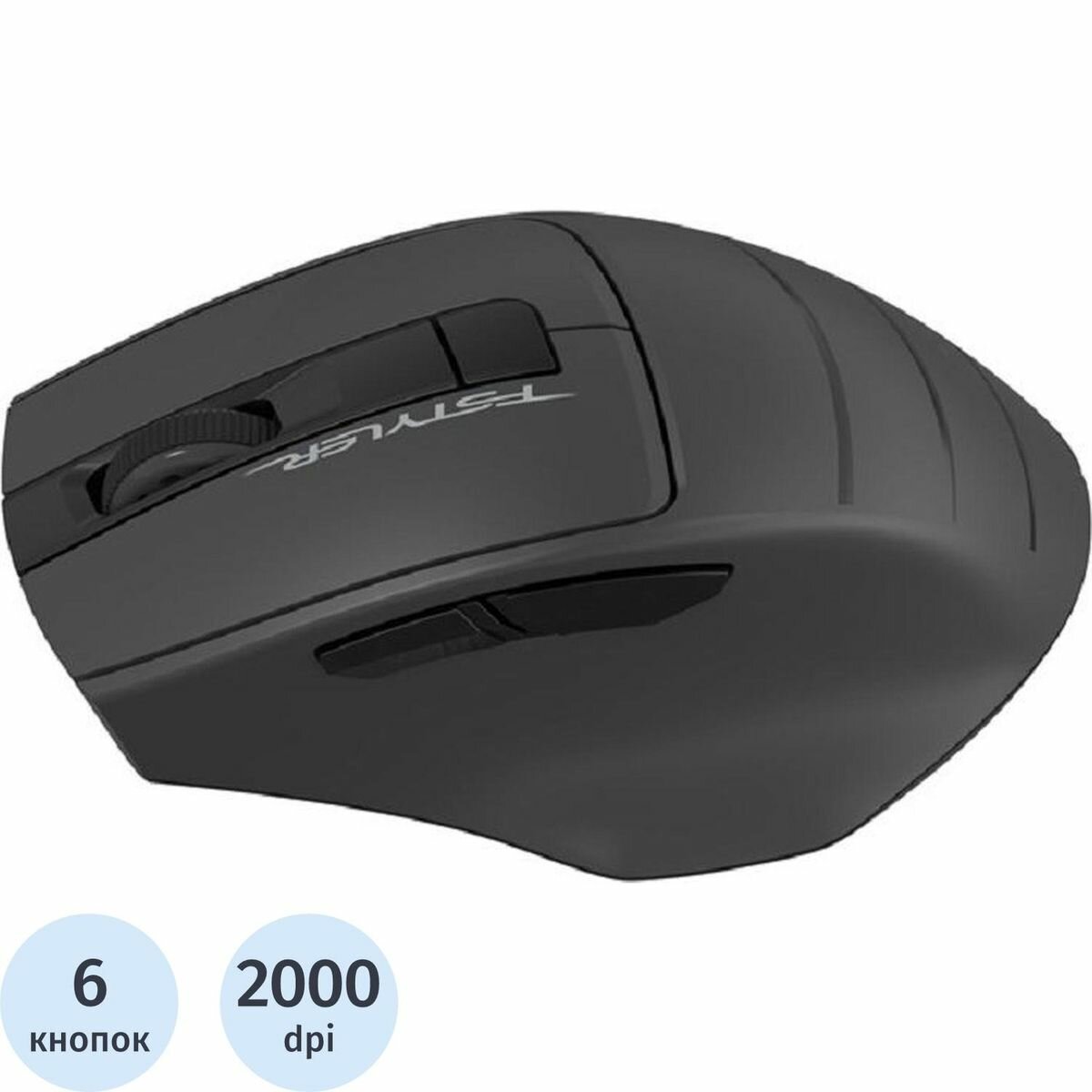 Мышь оптическая беспроводная A4 Fstyler FG30, серо-синяя (1147561)