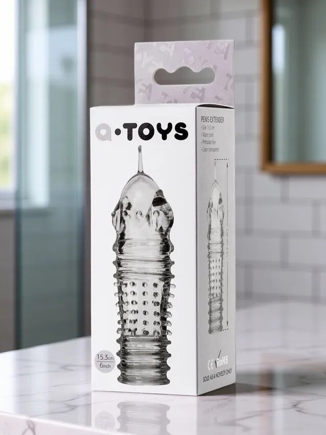 ToyFa Насадка на пенис TOYFA A-Toys с расширенной головкой - 15,3 см, прозрачный