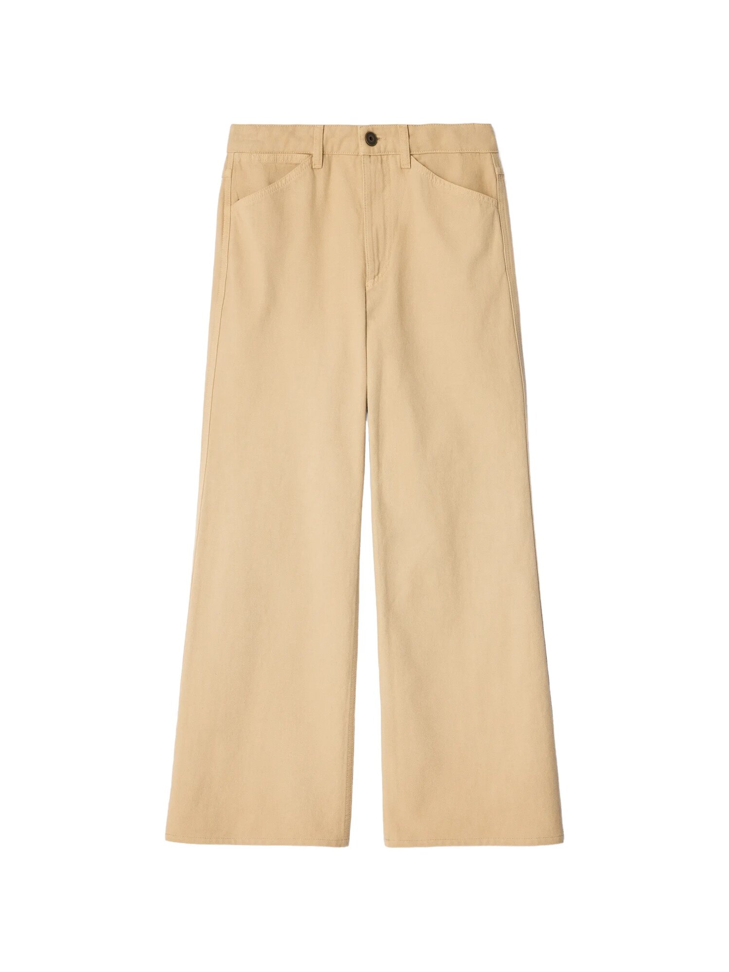 Брюки Flared five-pocket pants in heavy garment-dyed broken twill