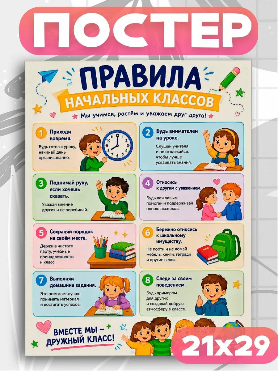 Постеры на стену Правила класса