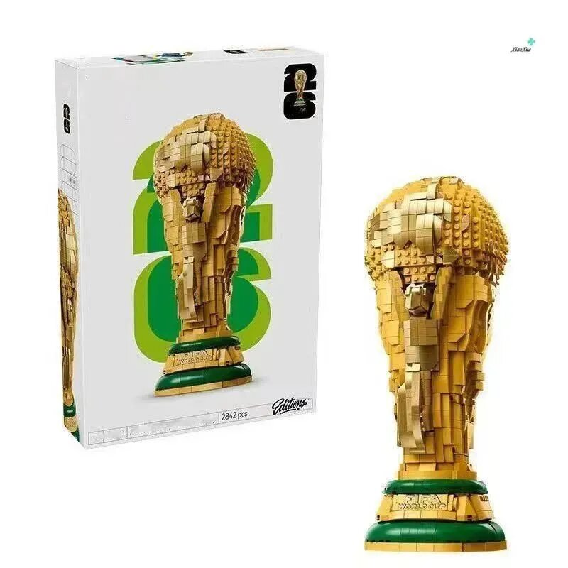Конструктор Официальный трофей чемпионата мира FIFA 43020, 2842 детали, Коллекционная модель кубка, Подарок для футбольных фанатов